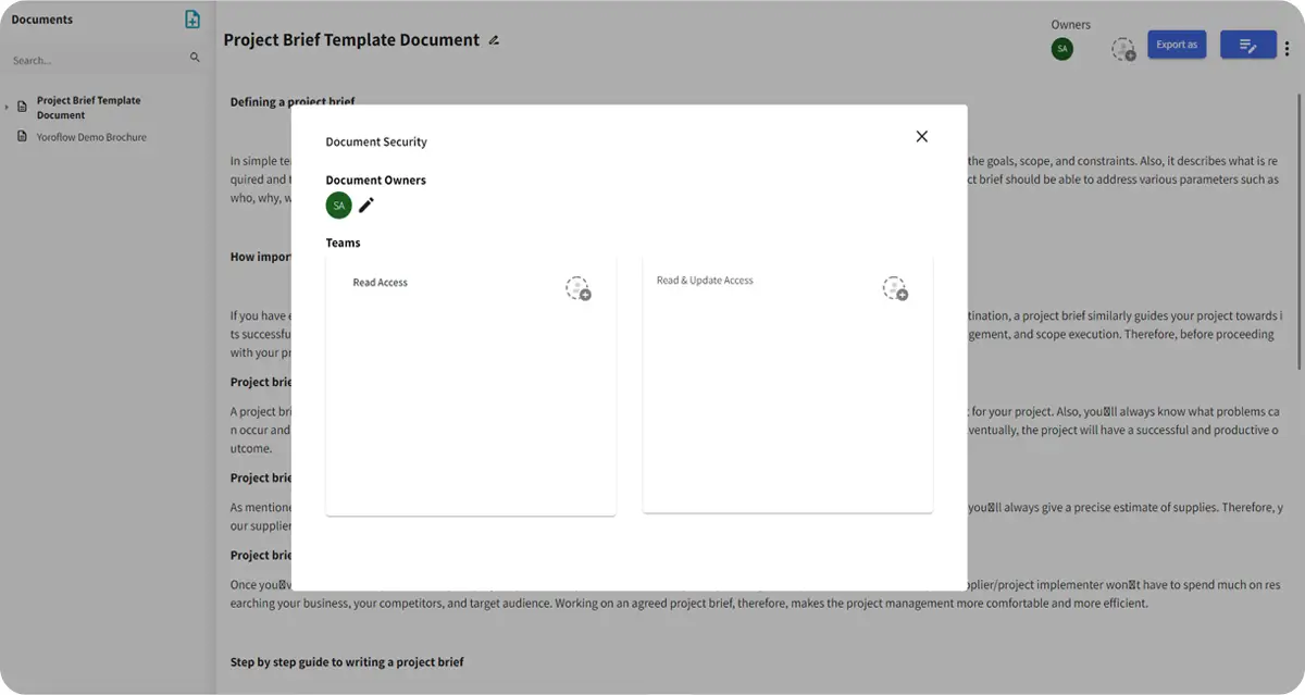 Docs Security- Features - Yoroflow™