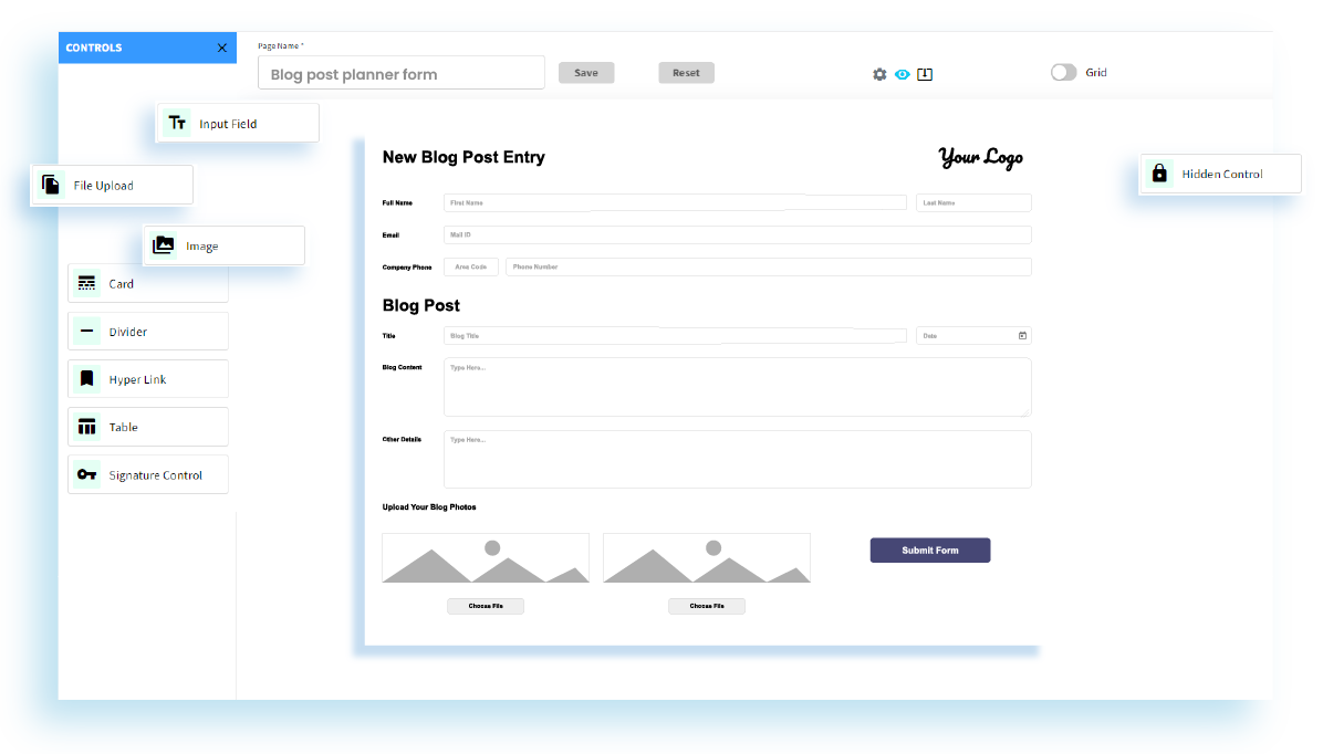 Blog Post & Content Planner Form Templates | Yorofoms - Yoroflow™