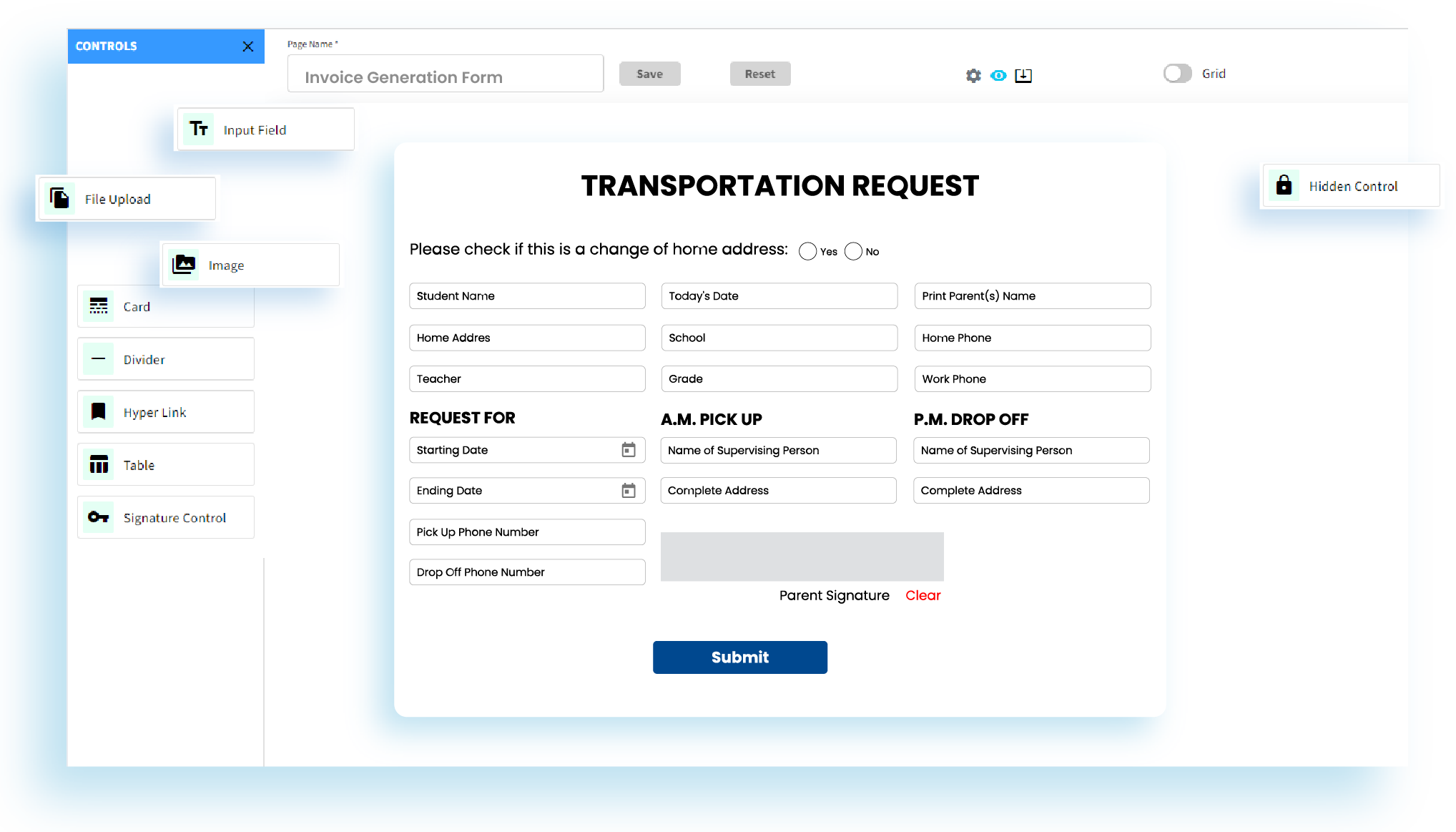Bus Transportation Request Form | Yoroforms - Yoroflow™