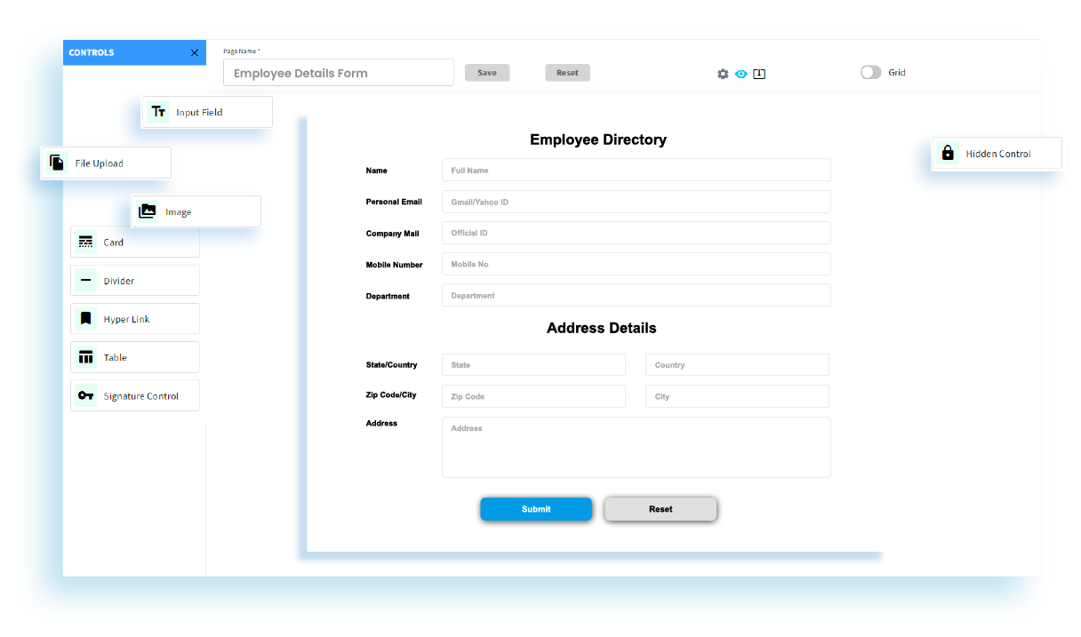 AI-Powered Employee Details Form Templates | Yoroforms - Yoroflow™