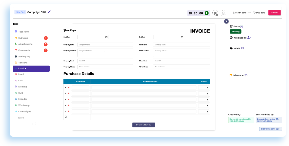 Free Invoice Form Templates | Yoroforms - Yoroflow™