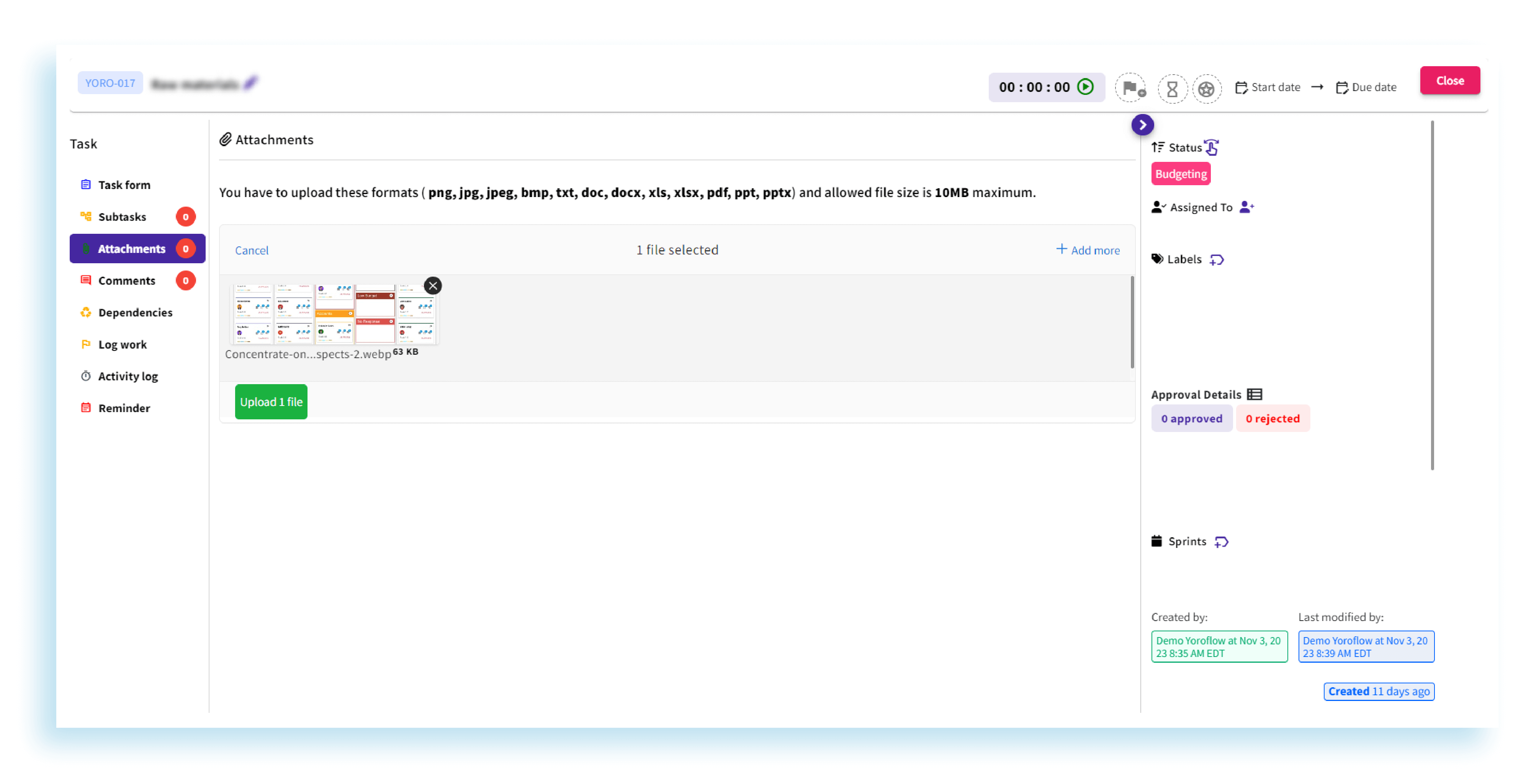 Project Details Request Forms | Yorofoms - Yoroflow™