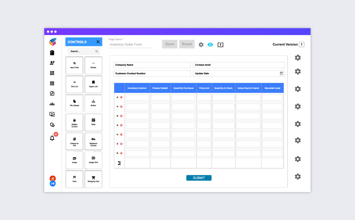 Inventory Order Form | Yoroforms - Yoroflow™