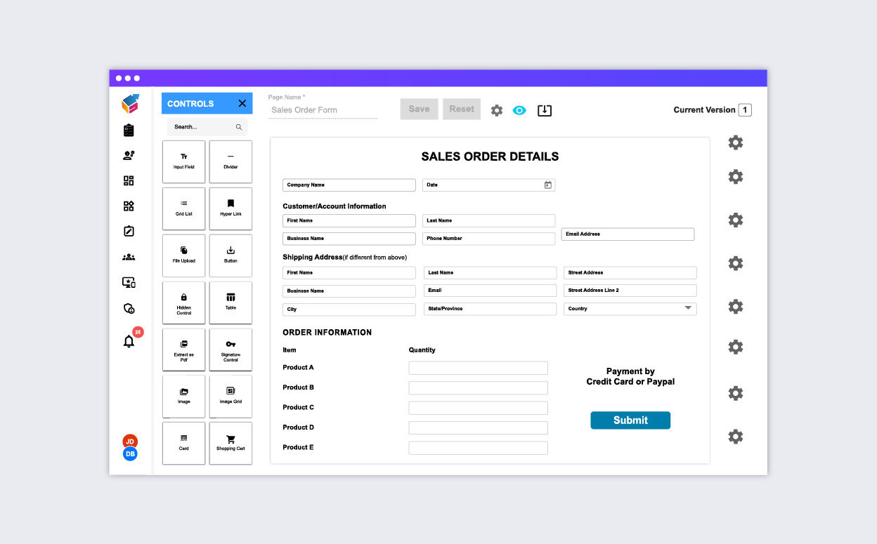 Sales Order Request Form | Yoroforms - Yoroflow™