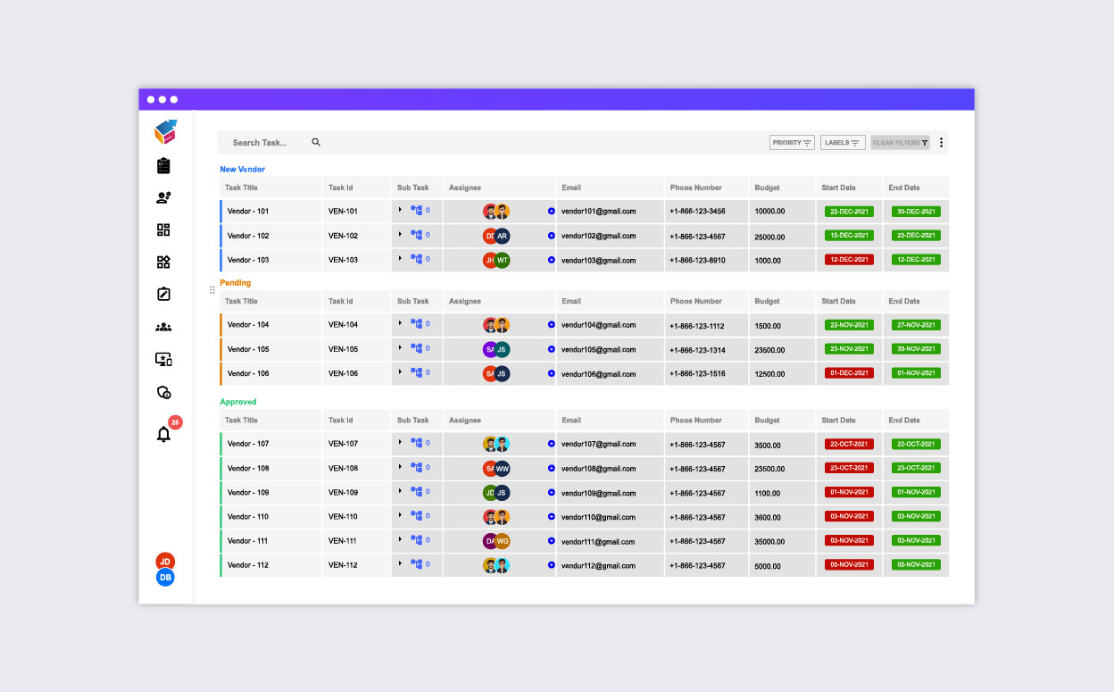 AI-Based Vendor Management Template - Yoroflow™