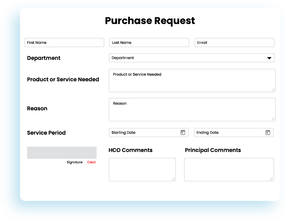 Teacher Leave Request Form | Yoroforms - Yoroflow™