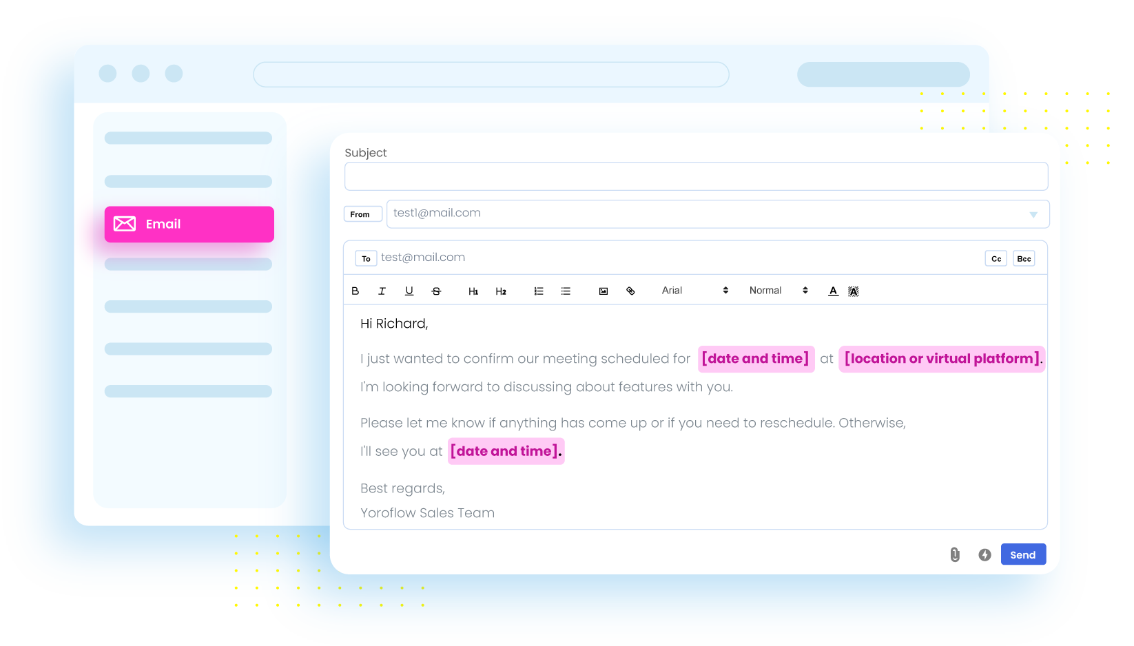 Email Templates - Features - YoroCRM