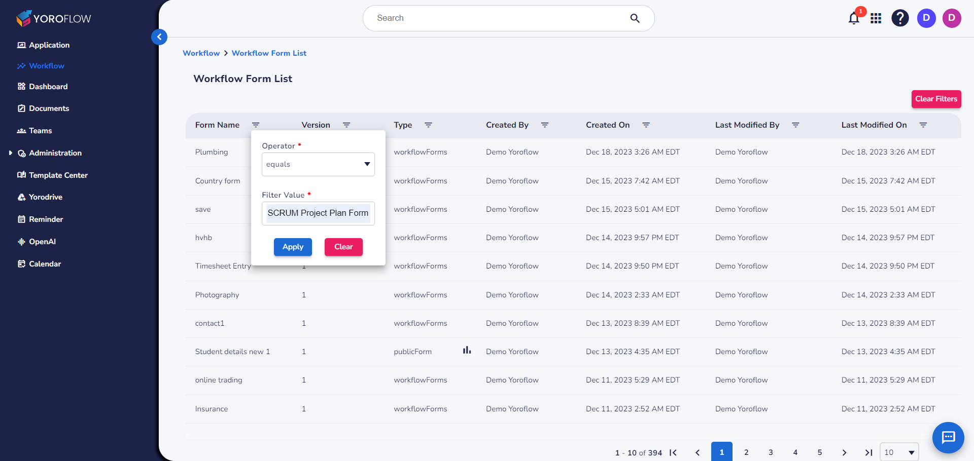 Excel View - Features - Yoroflow™