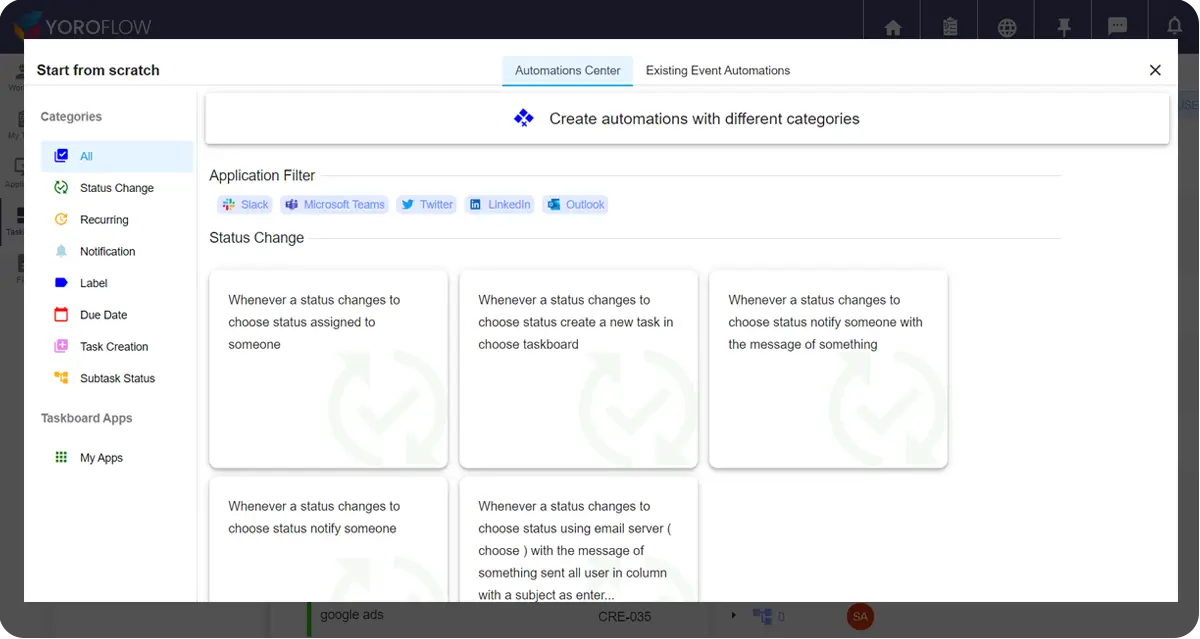 Event Automation - Features - Yoroflow™