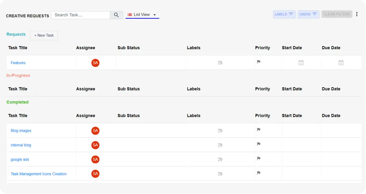 List View - Features - Yoroflow™